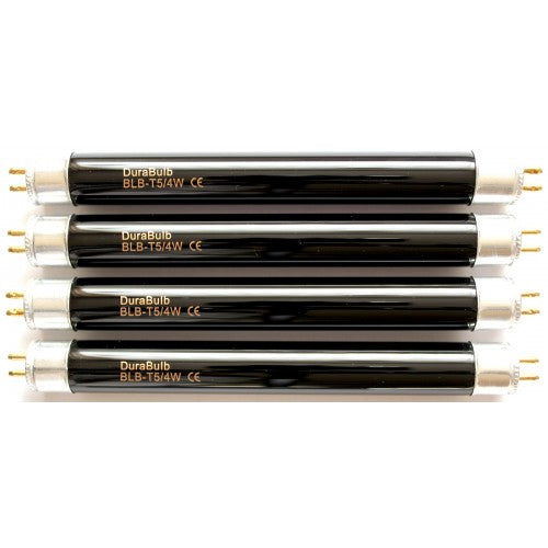 4 x DuraBulb F4 T5 BLB UV Blacklight Bulbs for 4W UV Note Checkers ...