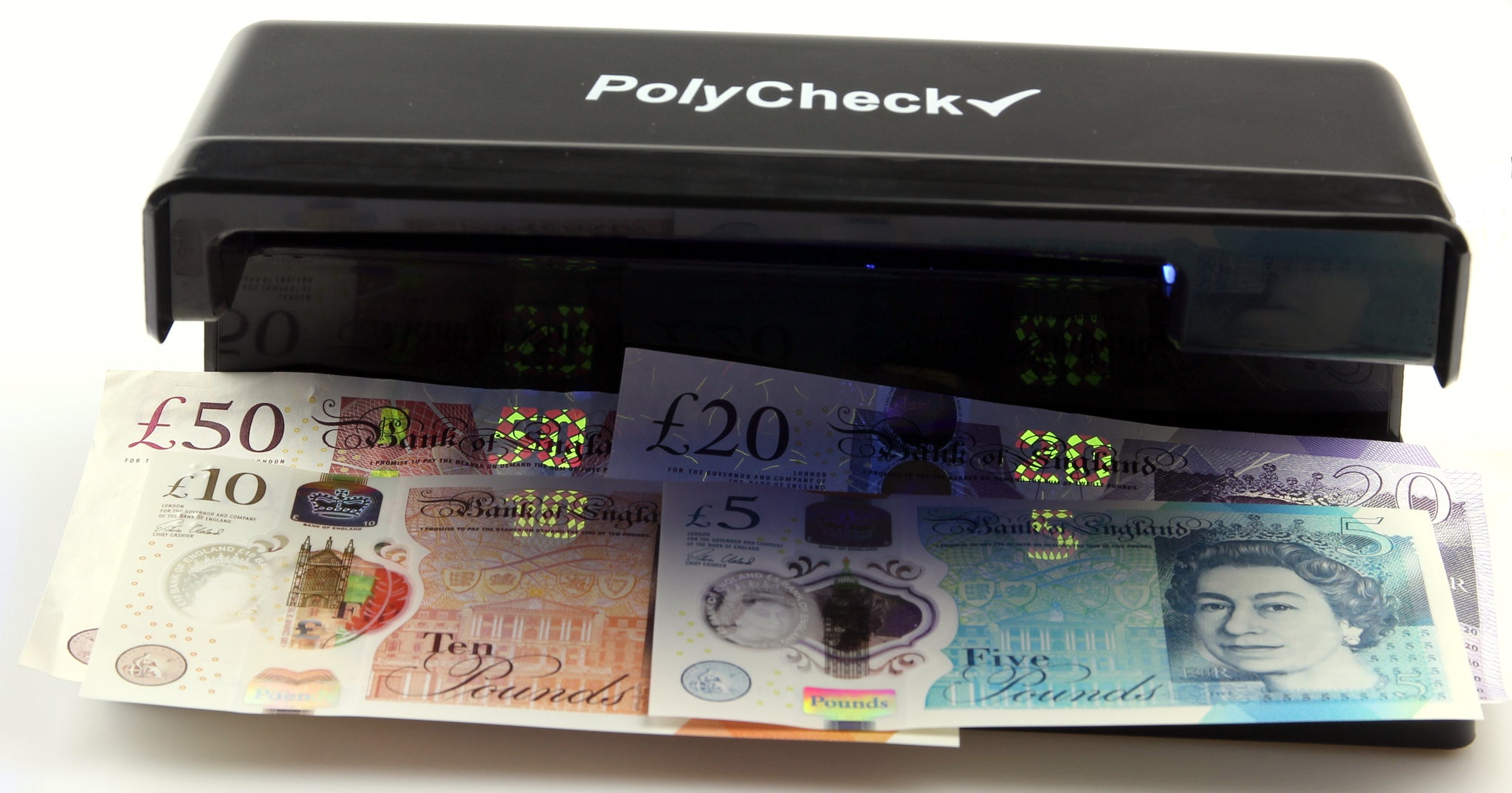 Ultraviolet UV Counterfeit Money Detector - Detects Fake Polymer & Pap ...